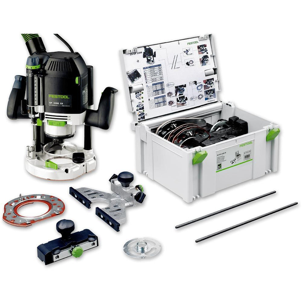 FESTOOL OF 2200 EB-HEAVY DUTY 2200 WATT ROUTER KIT (INCLUDES ACCESSORI